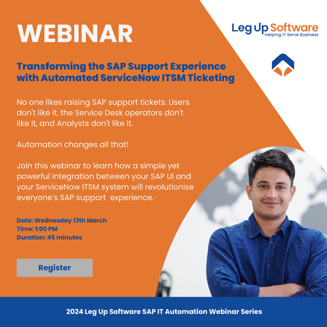 Transform your SAP Support Experience with Automated ServiceNow ITSM ...